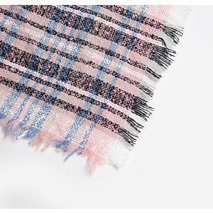 vxsvxm Winter Oversized Women's Scarves Plaid Scarf Tartan Shawl Wrap Blanket Scarf Warm Tassels Pashmina Scarf