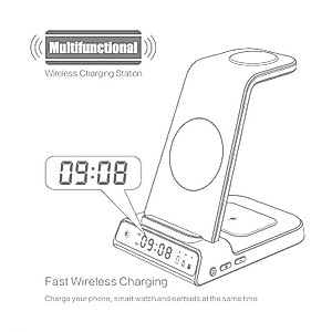 Wireless Charger for Samsung, 3 in 1 Wireless Charging Station for Samsung Galaxy S23 Ultra/S22/S21/S20/Note 20/Z Flip 4/Z Fold 4, Samsung Watch Charger for Galaxy Watch 5 Pro/4/3, Galaxy Buds 2/Pro/+