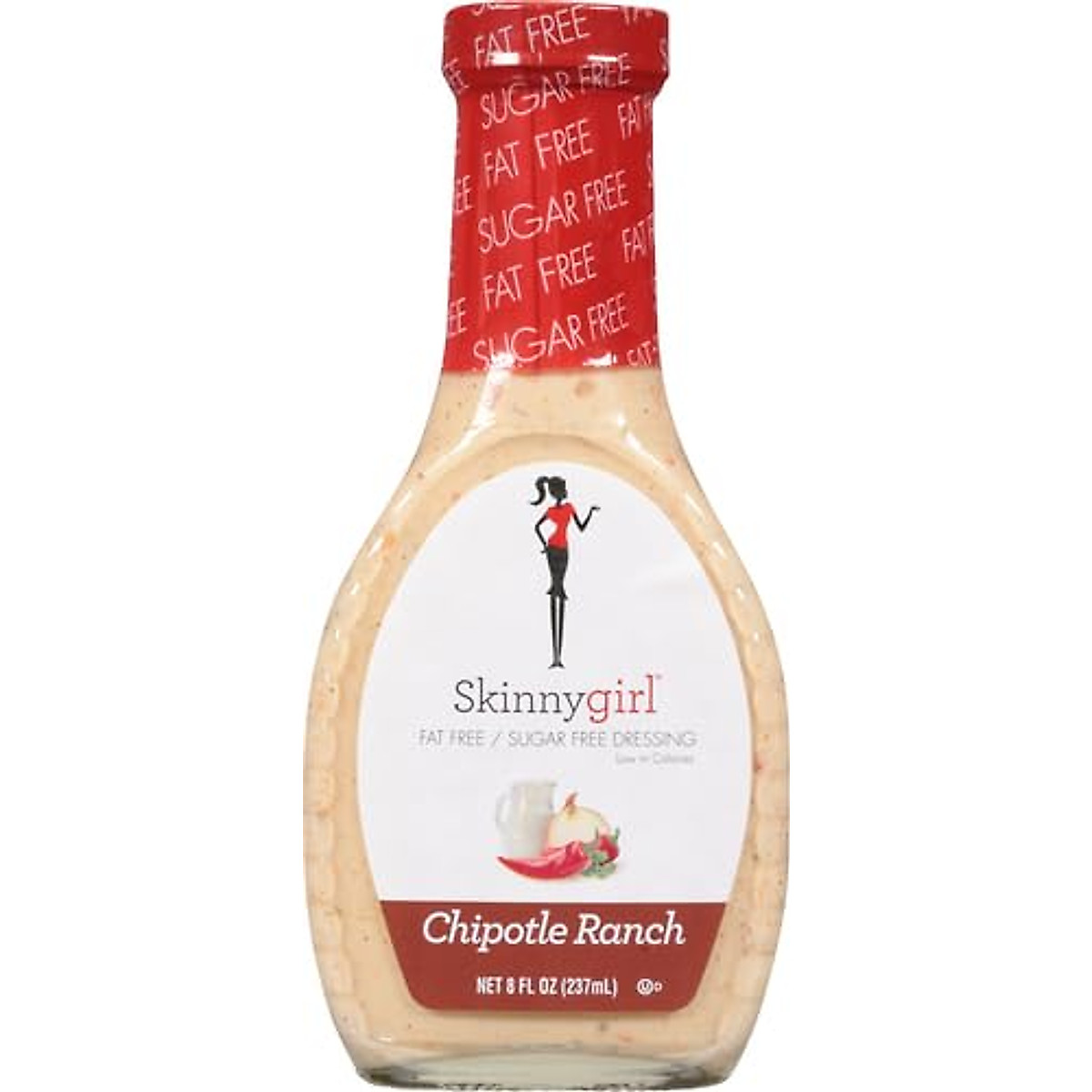 Skinnygirl Fat-Free Salad Dressing, Sugar-Free Chipotle Ranch, 8 Ounce