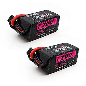 CNHL 1300mAh 4S Lipo Battery 14.8V 100C (Burst 200C) with XT60 for FPV Racing Helicopter Airplane UAV Racing Drone Battery RC Quadcopter(2 Packs)