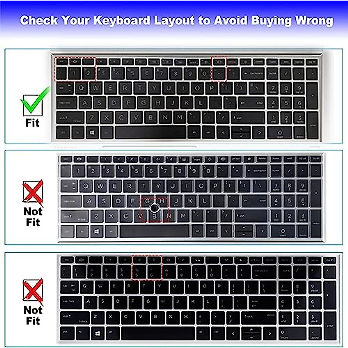Colorful Keyboard Cover for 15.6" HP ProBook 450 G8 G9 G10/ProBook 455 G8 G9 G10/Probook 650 G8, HP ProBook 15.6 Laptop Keyboard Skin (NOT FIT The ProBook 450 455 650 G7 G6 G5 G4 G3)