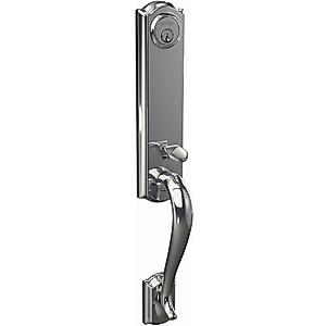 Schlage Lock Company FCT58 Camelot Exterior Only Handleset, Satin Nickel