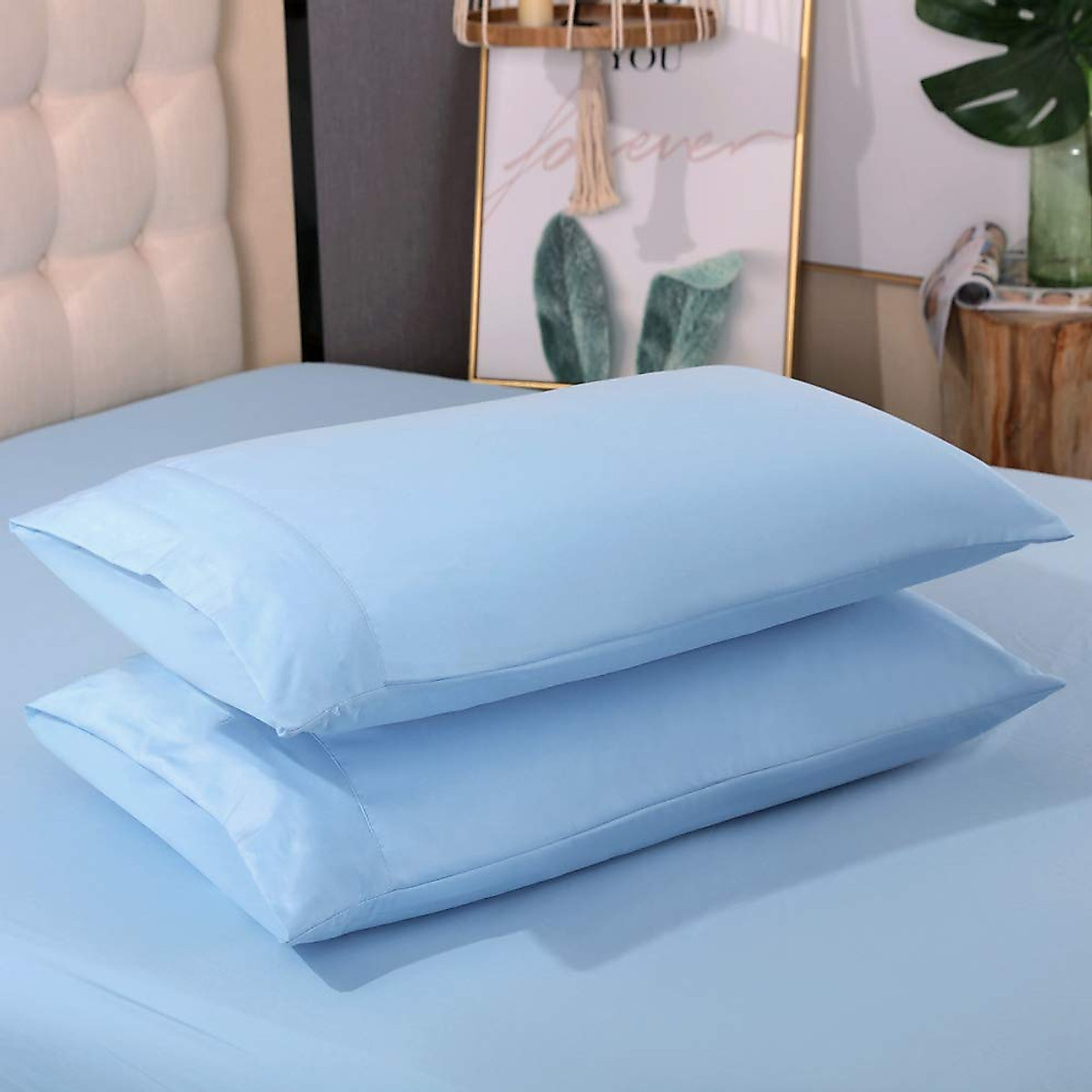 Cheap Bedding Bed Sheet Set - 4 Piece Queen - Microfiber - White and Purple Deep Pockets -King Sheets Sets Closeout - 3 PC Twin Black and Yellow - Sabanas Full Size Clearance Prime (Queen, Blue)