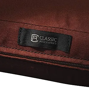 Classic Accessories Ravenna Water-Resistant Patio Bench/Loveseat Cushion, 48 x 18 x 3 Inch, Spice, Patio Loveseat Cushion