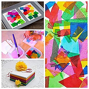 Exquiss 2400 Sheets Tissue Paper Squares 2 inch Bulk 24 Colors for Kids DIY Crafts Tissue Paper Flowers Tissue Paper Gift Wrapping Tissue Paper pom poms