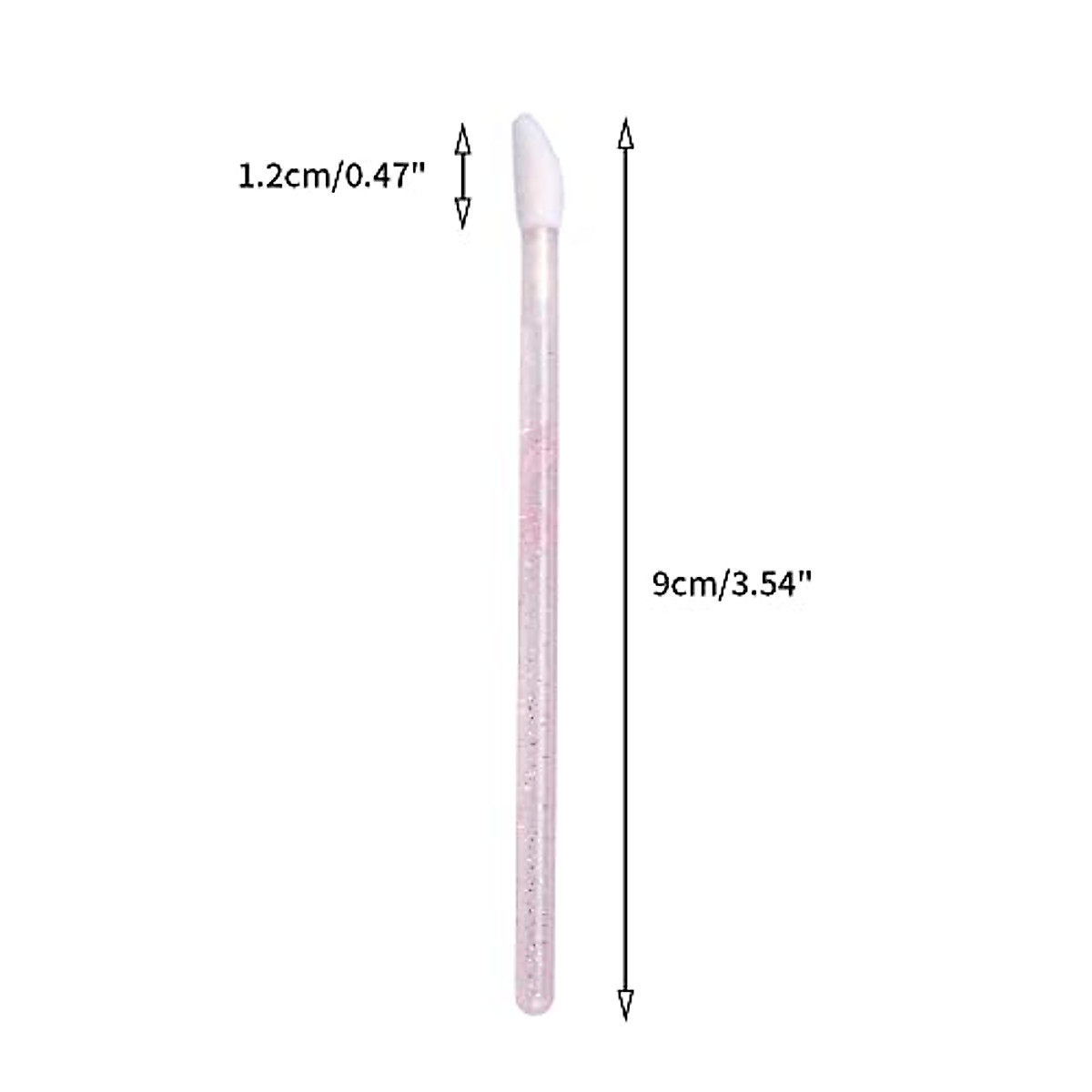 G2PLUS 100PCS Glitter Crystal Lip Brush, Disposable Lip Brushes Lip Gloss Applicators Lipstick Gloss Wands Applicator Perfect Makeup Tool Kits (Pink)