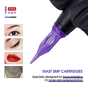 Mast Pro Smp Professional Cartridges Tattoo Needles 3 Round Liner 0.2MM Needles for Permanent Makeup Hair Scalp 0603RL