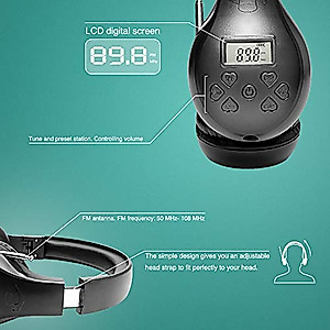 Portable Personal FM Radio Headphones Ear Muffs with Best Reception, Wireless Headset with Built in Radio for Mowing, Jogging, Walking, Daily Works Powered by 2 AA Batteries (Not Included)