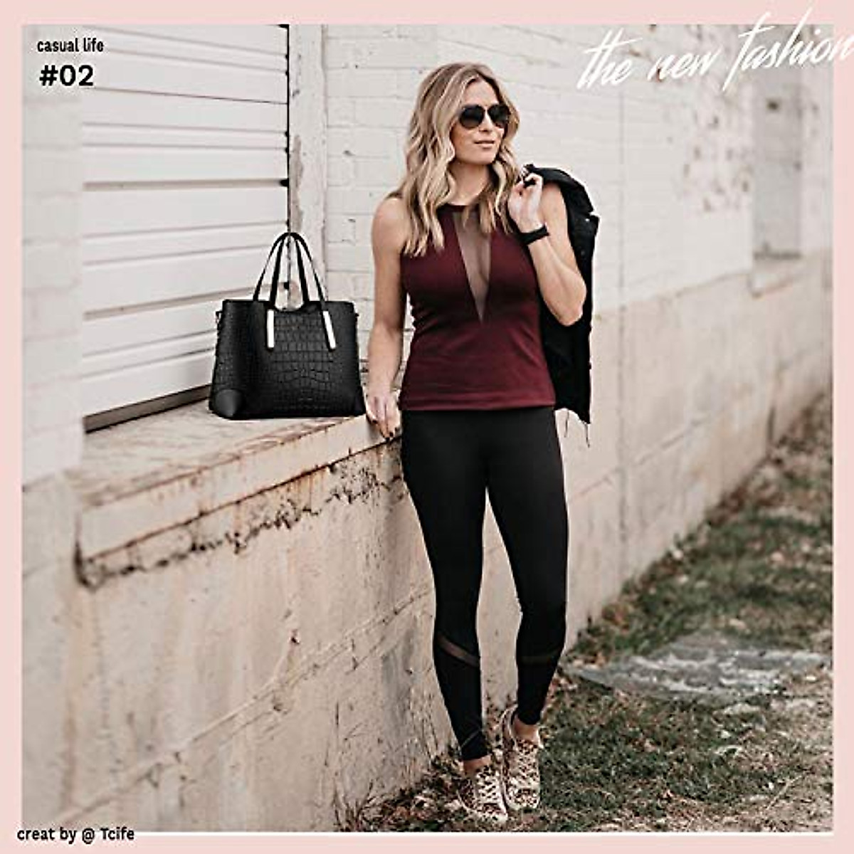 TcIFE Purses and Handbags for Womens Satchel Shoulder Tote Bags Wallets