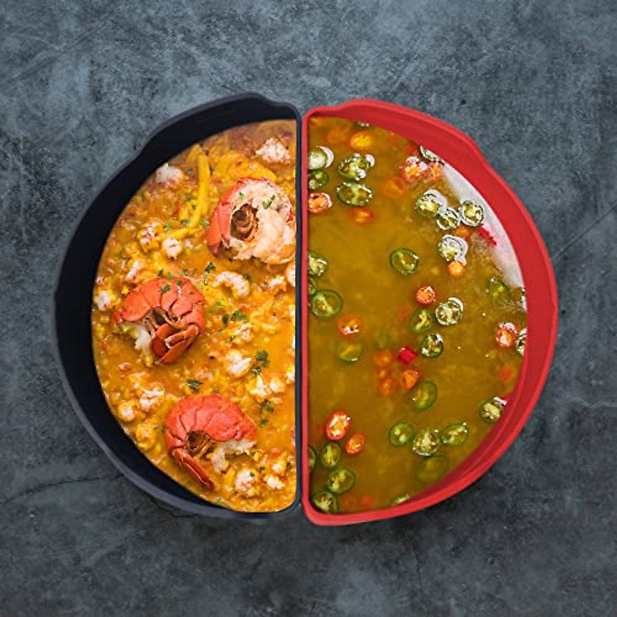 Lineware Slow Cooker Divider Liners for 6-8 QT Crockpot, Silicone Reusable Compatible for Crock Pot Liners Divider Inserts,Dishwasher Safe, Oval Shape,Leakproof & Easy Clean，BPA Free(Upgraded Thicker)