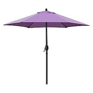 Sunnyglade 7.5' Patio Umbrella Outdoor Table Market Umbrella with Push Button Tilt/Crank, 6 Ribs (Purple)
