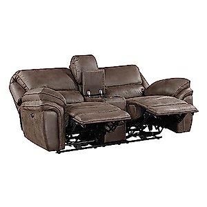 Lexicon Dorritt Wall-Hugger Power Double Reclining Loveseat, Brown