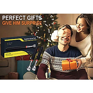 Tool Gifts for Men-Christmas Gifts Ideas for Men Dad Father Husband Adult Him Handymen Woodworker,Magnet Tool 2 Pack and Stocking Stuffers Tool -Magnetic Tool Pickup,Telescoping Magnet 1 Pack