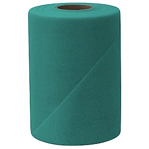 Falk Fabrics Tulle Spool, 6-Inch by 100-Yard, Teal