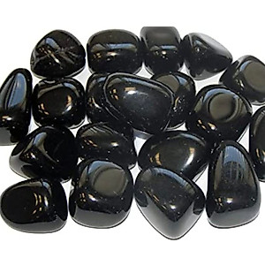Pachamama Essentials Black Obsidian Tumbled - Healing Stone - Crystal Healing Rock 20-25mm (1)