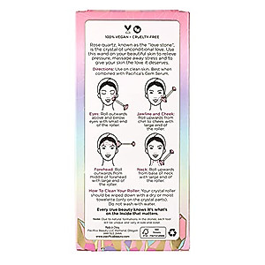 Pacifica Beauty Rose Quartz Face Roller for Face, Eyes, Neck, Body Muscle Relaxing & Treating Fine Lines and Wrinkles, Facial Beauty Roller Skin Care Tools, Face Massage Tool, Vegan, Pink