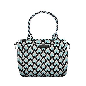 JuJuBe Be Classy Structured Multi-Functional Diaper Bag/Purse, Onyx Collection - Black Diamond