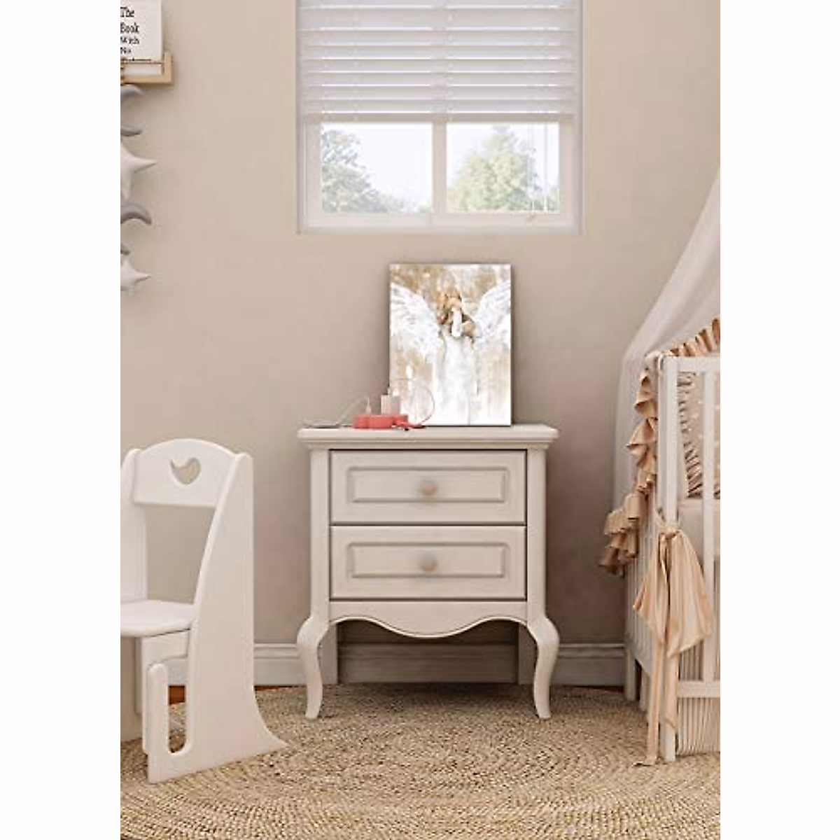 SUMGAR Dog with Angel Canvas Wall Art Abstract White Prints Animal Artwork Golden Retriever Lover for Bedroom Living Room Bathroom, 12 x 16 in