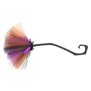 KONTONTY Halloween Prop Broom Witch Broom Halloween Props That Moves Halloween Broom Decor Broomstick Halloween Decor Halloween Witches Broom Halloween Broomstick Broom Halloween Gauze