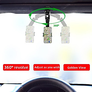 GOJUHANLIN 360 Rotatable and Retractable Car Phone Holder, Universal Adjustable Phone Holder for Most Phones, Compatible with Smartphones, Grey