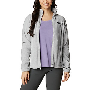 Columbia Womens Benton Springs Full Zip Fleece Jacket, Cirrus Grey Heather, Medium