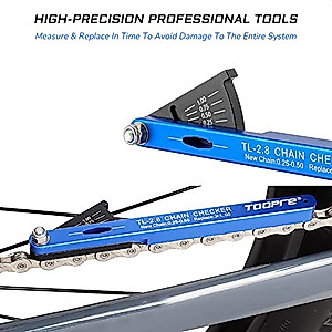 KIEVODE Bike Chain Checker Tool for All Bike Chains, Including Shimano, Sram, KMC, Campagnolo and More - Chain Wear Indicator for All Speed Chains and Ideal for Road, Mountain Bicycle Maintenance