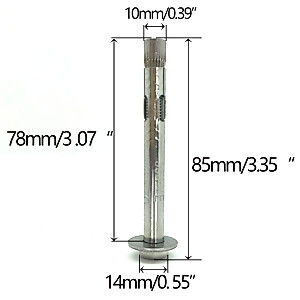 L-A Repair Part External Hex Expansion Bolt 304 Stainless Steel Expansion Bolts M8x80mm Silver (Pack of 3）