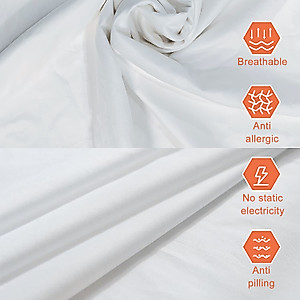 VEJESIME Duvet Cover Set, 3 Sided Zipper Duvet Cover, 100% Cotton Duvet Cover 3 Pieces with one Duvet Cover,Two Pillowcase, Triple-Zip System for Simple Changing Duvet Cover (King+2pillw Shams)