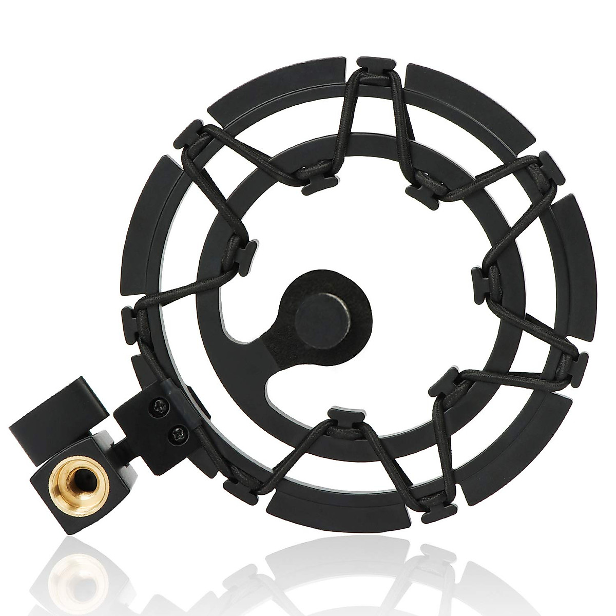 Boseen Shock Mount Compatible With Blue Yeti, Blue Yeti Pro and Blue Snowball Microphones, Eliminates Noises and Vibration Black/Champagne