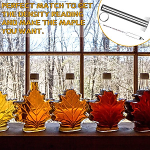 Syrup Hydrometer and Metal Test Cup Maple Syrup Tapping Kit Glass Maple Syrup Hydrometer Stainless Steel Maple Hydrometer Test Cup for Testing Maple Syrup Sugar Candy Making