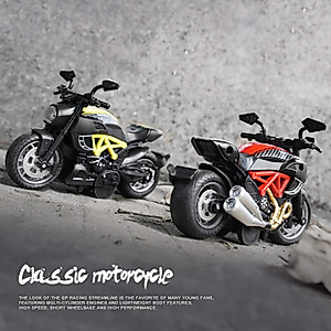 YA LE MING Motorcycle Toy for Boys - Pull Back Motorcycle Toys with Light and Music Toys Motorcycle Model,The Best Gift for Children,Toy Motorcycle for Kids 3-9 (White)