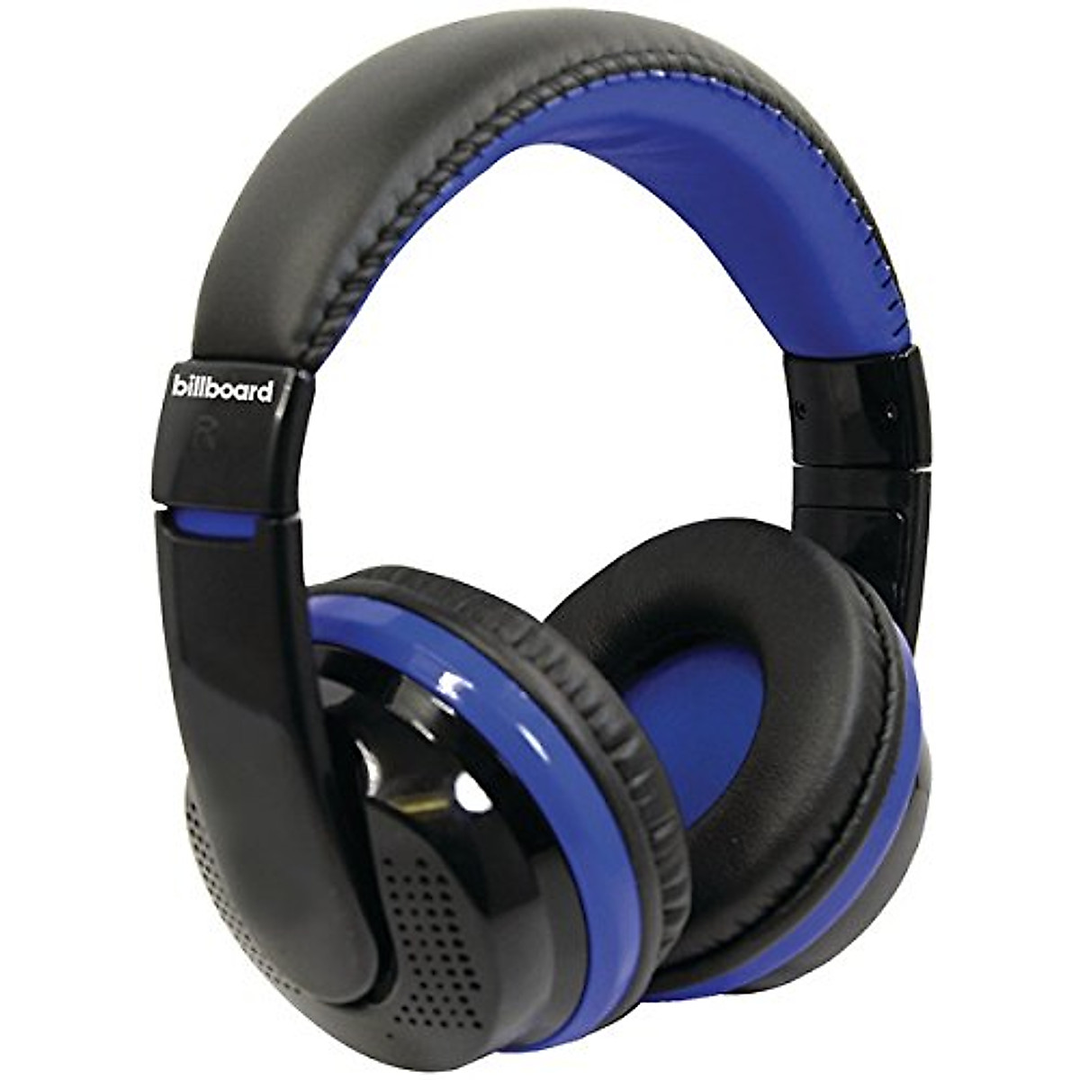 Billbord Rechargeable Bluetooth Wireless Over-Ear Folderable Headphones with Enhanced Bass, Controls, Microphone - Blue