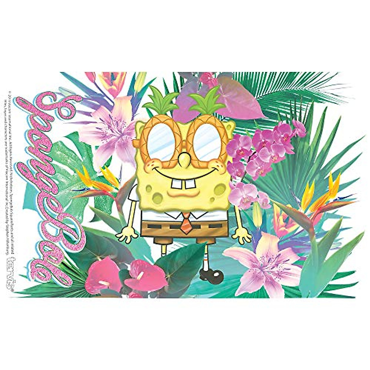Tervis Made in USA Double Walled Nickelodeon - SpongeBob SquarePants Insulated Tumbler Cup Keeps Drinks Cold & Hot, 10oz Wavy, Tropical
