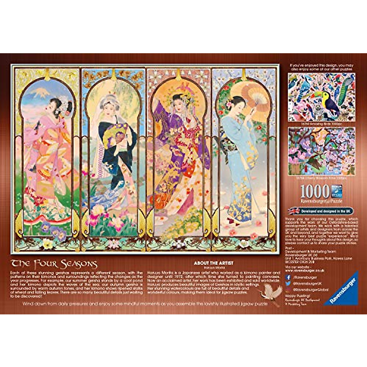 Ravensburger The Four Seasons Jigsaw Puzzle - 1000 Pieces | Captivating Japanese Artwork | Premium Interlocking Fit | Vibrant, Long-Lasting Quality | Ideal for Relaxation and Group Fun