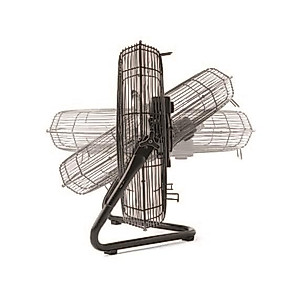 MatYas 20 inch 360 Degree Pivot High Velocity Steel Floor Fan, Black