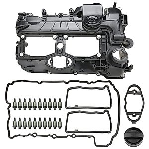 MITZONE N20 Engine Valve Cover with Gasket Bolts Kit, Oil Cap for BMW 2012-2018 528i 528i xDrive 328i 328i GT xDrive 320i x5 x3 X1 428i z4 2.0L Replace 11127588412