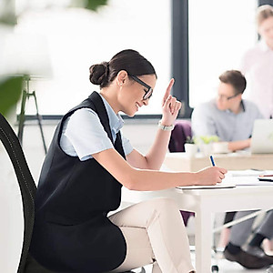 Home Office Ergonomic Mesh Chair - Armless, Adjustable Mid Back, Small Modern Swivel Rolling Desk for Women - Black With Wheels for Home, Office
