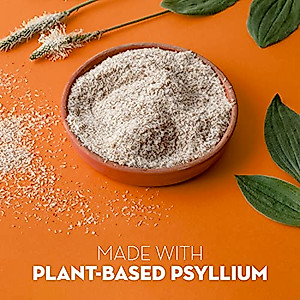 Metamucil Premium Blend, 4-in-1 Fiber Supplement for Digestive Health, Psyllium Husk Fiber Powder, Sugar-Free with Stevia, Plant-Based Fiber Supplement, Orange Flavored, 180 teaspoons