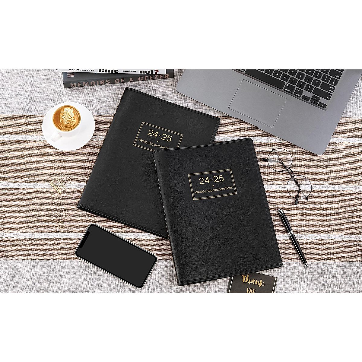 2024-2025 Appointment Book - Large Weekly Monthly Appointment Book 2024-2025, 8.5" x 11", Jul 2024 - June 2025, 2024-2025 Planner with 15-Minute Interval - Black