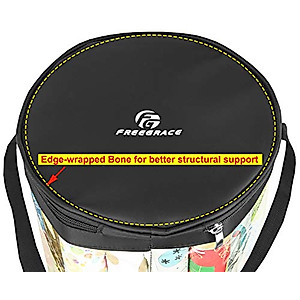 Freegrace Gift Wrap Organizer | Large 9" x 40.9" Wrapping Paper Rolls Storage Bag | Tearproof & Space Saving Under Bed Gift Bag Organization (Black)