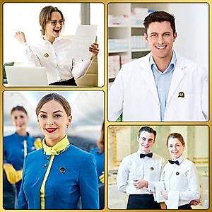 Lyrow 50 Pcs Outstanding Employee of The Month Lapel Pin Excellence Plated Enamel Reward Pin Team Gifts for Employees (Multicolor)