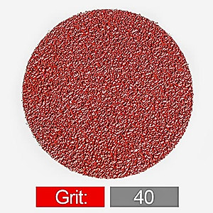 Grit40 50Pcs 3" inch Sanding Disc Roll Lock R-Type Sandpaper Quick Change Disc Grinding Pad Abrasive Disc