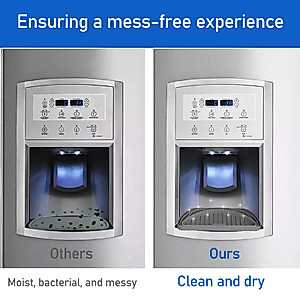 Silicone Refrigerator Drip Catcher Tray - Hvatry Water Dispenser Drip Tray Protection Pad - Anti-Slip, Cuttable, Dishwasher Safe - Keep Your Fridge Clean and Tidy - Black, 2 Packs