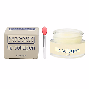 NUOVADERM Collagen Lip Mask with Squalane, Your Secret to Soft and supple Lips, Lip Plumper for Moisturizing, Hydrating, Anti-Aging, and Elasticity-Boosting For Unisex with One Wand