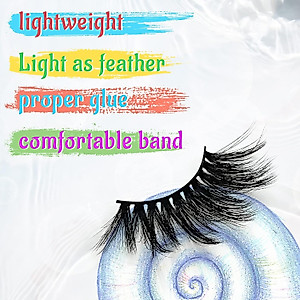 FARRED Wholesale 25mm Faux Mink Lashes, 50 Pairs 10 Styles, Bulk Long Dramatic 6D Fake Eyelashes Strip Volume Lashes, Synthetic False Eyelashes