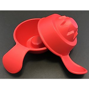 Tupperware Set of 2 Fun Server Rice or Jello Molds Red