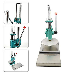 Stainless Steel Manual Press Machine, Commercial 9.5" Press Plate Pastry Press Machine Dough Sheet Crust Press for Making Chapati,Pizza