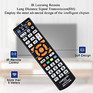 CHUNGHOP Universal IR Learning Remote Control for Smart TV VCR CBL DVD SAT STR-TV CD VCD HI-FI, for All Brands IR Remote 3 in 1 Programmable Controller L336