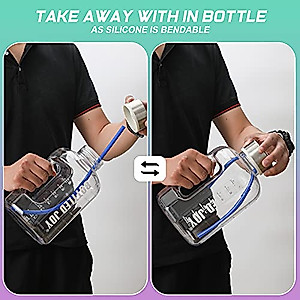 12 Pack, Extra Long 14.5 inch Reusable Silicone Straws for Large Water Bottle -Wine Bottle - 1 Gallon 128 75 64 OZ Tumbler - Flexible Drinking Straws for Extra Tall Cups - 2 Cleaning Brushes