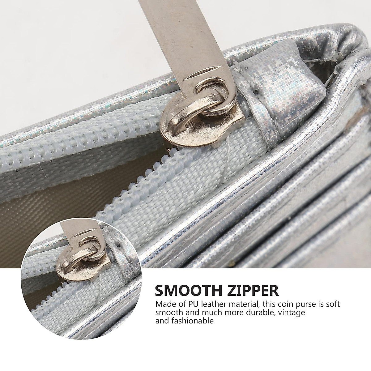 TENDYCOCO Money Clip with ID Window Hologram Card Holder Slim Coin Wallet for Women Girls